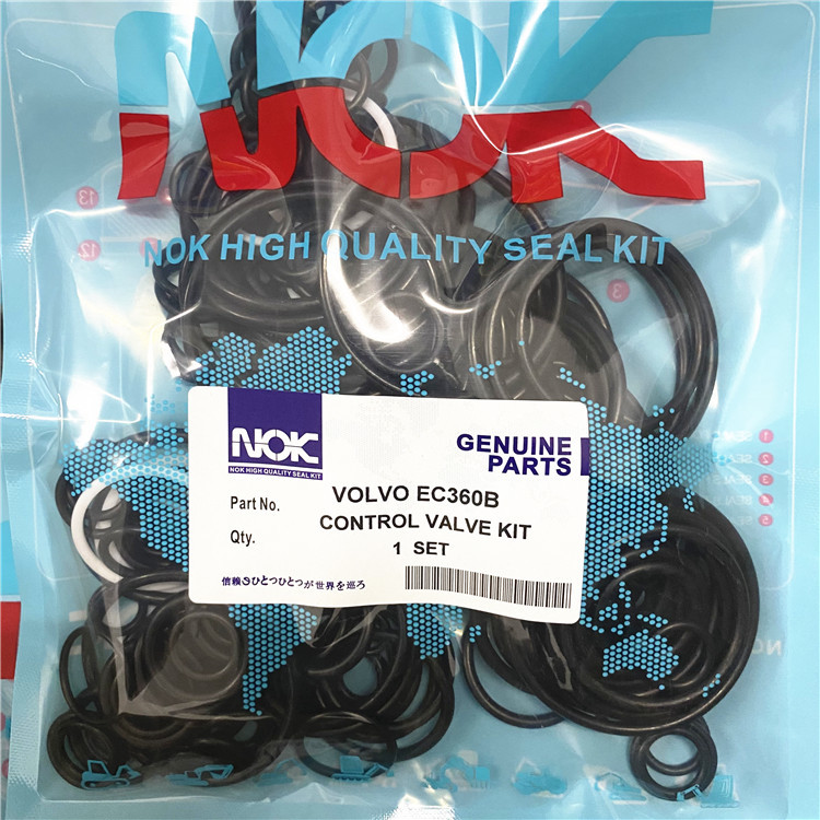 Black EC EC360B Control Valve Seal Kit For Excavator